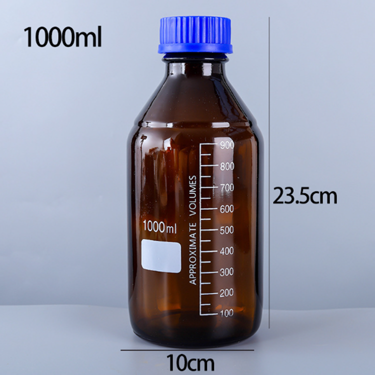 Laboratory glassware 100ml-1000ml soda lime amber glass bottles for ...