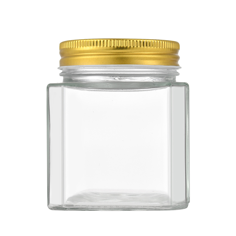 Food container 250ml 380ml 500ml octagon glass canning jars for honey ...