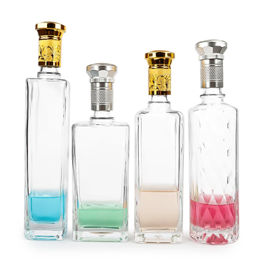 520ml 530ml 540ml High White Fancy Liquor Glass Bottle Round Square ...