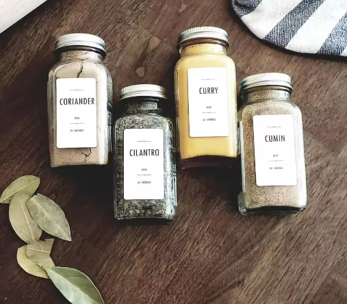 Square Glass Spice Containers 8 oz Spice Jars Bottles 8 Oz Cruet Glass ...