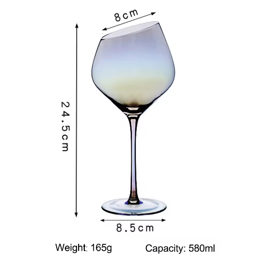 Creative Oblique Mouth Red Wine Glass Champagne Glass Large Capacity ...
