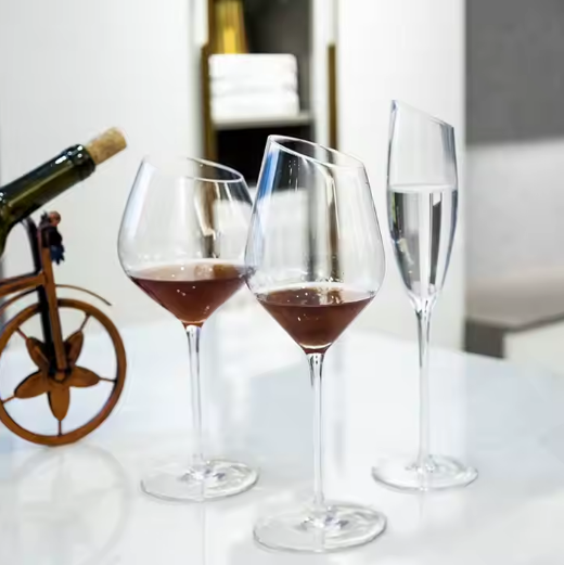 Creative Oblique Mouth Red Wine Glass Champagne Glass Large Capacity ...