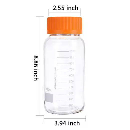 Wide Mouth Liquid Media Bottle Caps gl80 Chemical Borosilicate Reagent ...